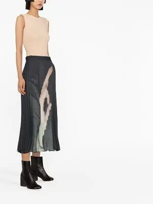 MAISON MARGIELA High-waisted Pleated Skirt