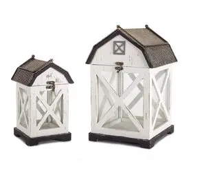 MELROSE Wood Barn Lantern - One-color