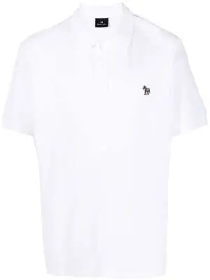 Paul Smith Zebra-patch Short-sleeved Polo Shirt - White