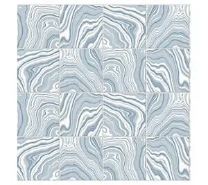 LILLIAN AUGUST Marbled Faux-tile Peel-and-stick Wallpaper - One-color