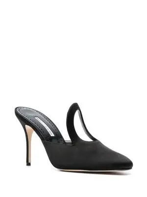 Manolo Blahnik Fugati 100mm Heeled Mules