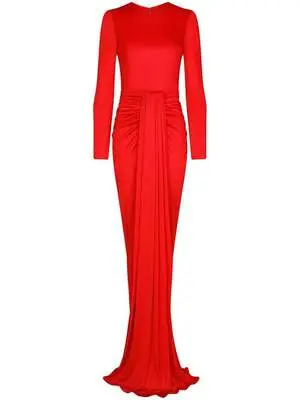 DOLCE & GABBANA Draped-Detail Organzine Evening Gown