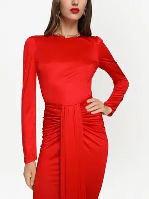 Dolce & Gabbana Draped-detail Organzine Evening Gown