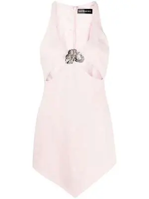 David Koma Flower Appliqué Mini Dress - Pink