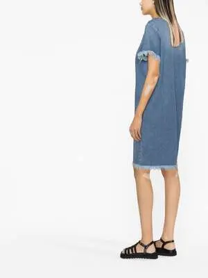Fabiana Filippi Frayed Denim Mini Dress
