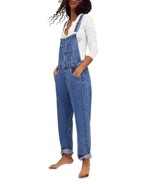 Free People We The Free Ziggy Denim Overalls - Sapphire Blue