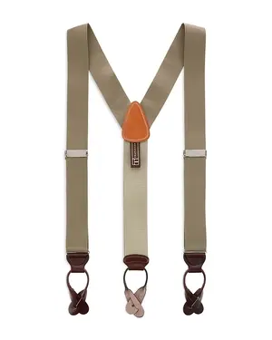 Trafalgar Hudson Nylon Button End Suspenders Dark Khaki
