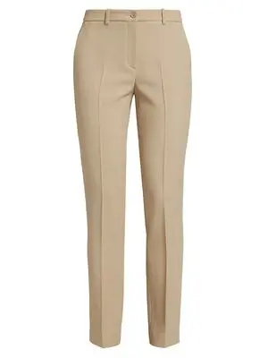 Michael Kors Samantha Pleated Straight-leg Pants Sand