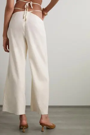 Cult Gaia Tessa Linen-blend Wide-leg Pants