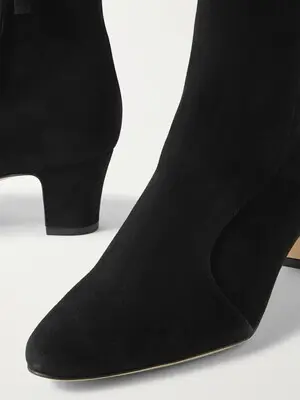 Manolo Blahnik Myconia 50 Suede Ankle Boots - Black