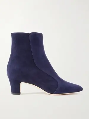Manolo Blahnik Myconia 50 Suede Ankle Boots - Blue