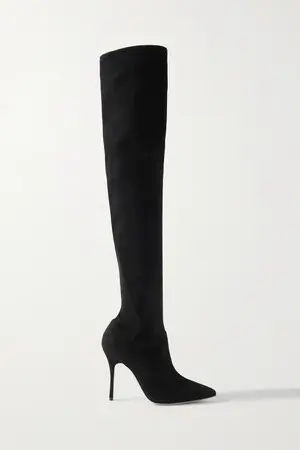 Manolo Blahnik Pascalarehi 105 Suede Over-the-knee Boots