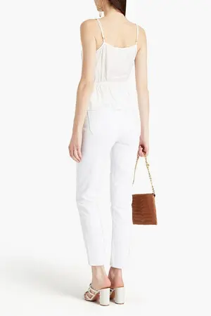 Rachel Zoe Wrap-effect Washed Satin Camisole