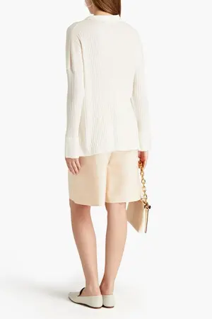 N.peal Ribbed Cashmere Cardigan