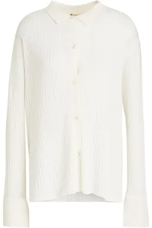 N.peal Ribbed Cashmere Cardigan