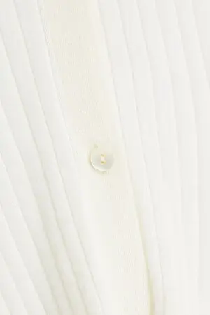 N.peal Ribbed Cashmere Cardigan