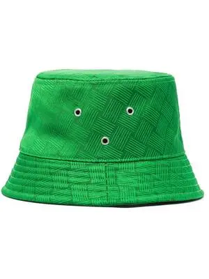 Bottega Veneta Intrecciato-pattern Bucket Hat Green