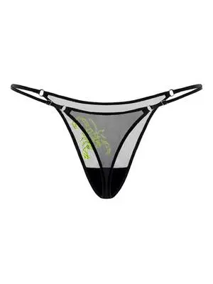 ZHILYOVA Embroidered Sheer Thong