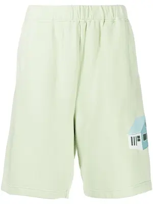 Undercover House Print Wide-leg Shorts