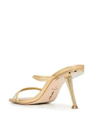 Cult Gaia Lydia Metallic Leather Open-toe Sandals