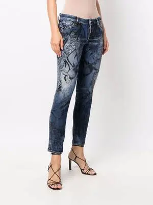 Dsquared2 Floral-print Skinny Jeans