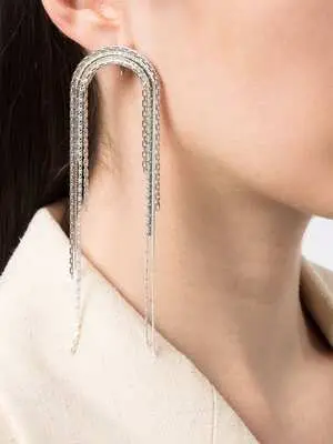 WOUTERS & HENDRIX Chain-link Crystal-embellished Earring Set