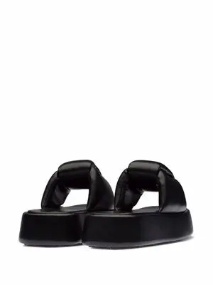 Miu Miu Padded Nappa Leather Sandals