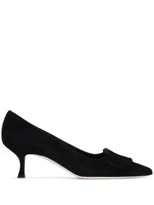 Manolo Blahnik Maysale 50mm Buckle-embellished Pumps