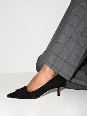 Manolo Blahnik Maysale 50mm Buckle-embellished Pumps