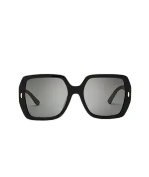 Tory Burch Miller Oversized Square Sunglasses - Black/solid Grey