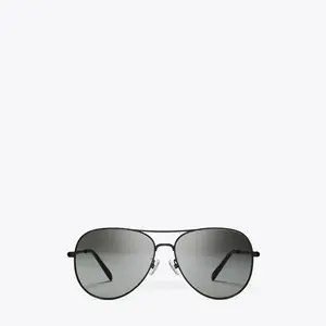 Tory Burch Eleanor Pilot Sunglasses Black/grey Gradient