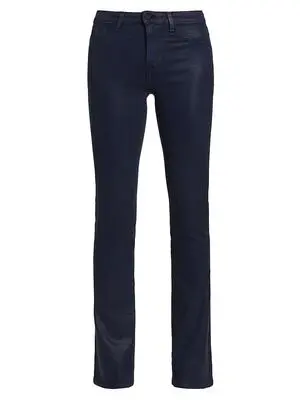 L'Agence Women's Selma Mid-Rise Stretch Coated Boot-Cut Jeans - Galactic Coated  Galactic Coated