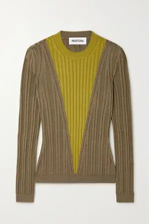 Partow Kira Ribbed Cotton-blend Sweater