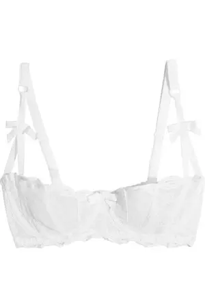 Agent Provocateur Demi Stretchlace Balconette Bra - White
