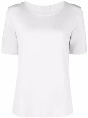 LE TRICOT PERUGIA Scoop Neck T-shirt - Grey