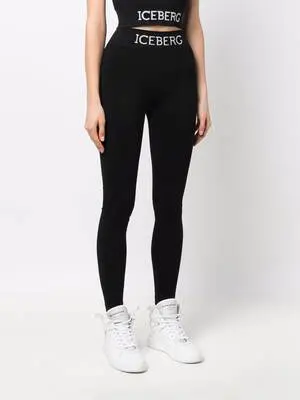 Iceberg Logo Print Leggings