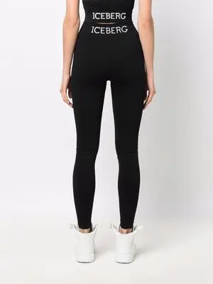 Iceberg Logo Print Leggings