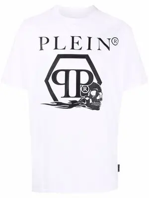 Philipp Plein Skull And Logo-print T-shirt - White