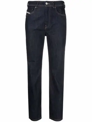 DIESEL® Cropped Straight-leg Jeans - Blue