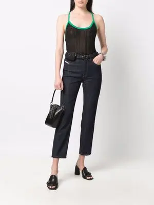 DIESEL® Cropped Straight-leg Jeans