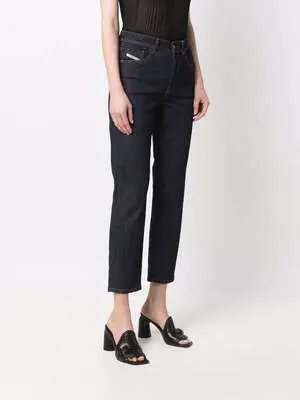 DIESEL® Cropped Straight-leg Jeans