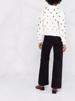 Philipp Plein Studded Quilted Bomber Jacket - White