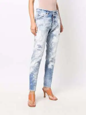 Dsquared2 Paint Splatter Tapered Jeans