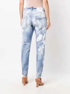 Dsquared2 Paint Splatter Tapered Jeans