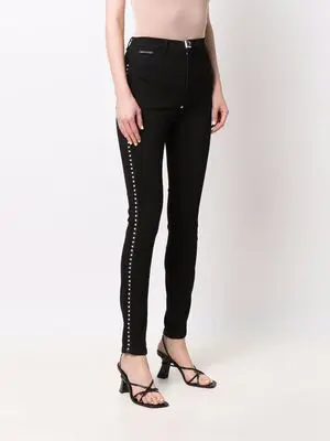 Philipp Plein Crystal-embellished Skinny Jeans - Black