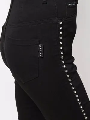 Philipp Plein Crystal-embellished Skinny Jeans - Black