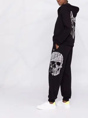 Philipp Plein Sequin Embellished Skull Tracksuit Set