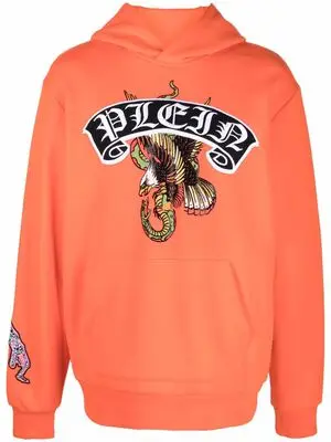 Philipp Plein Embroidered Logo Hoodie