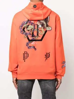 Philipp Plein Embroidered Logo Hoodie
