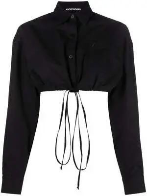 ANDREADAMO ANDREĀDAMO Cropped Cotton Shirt